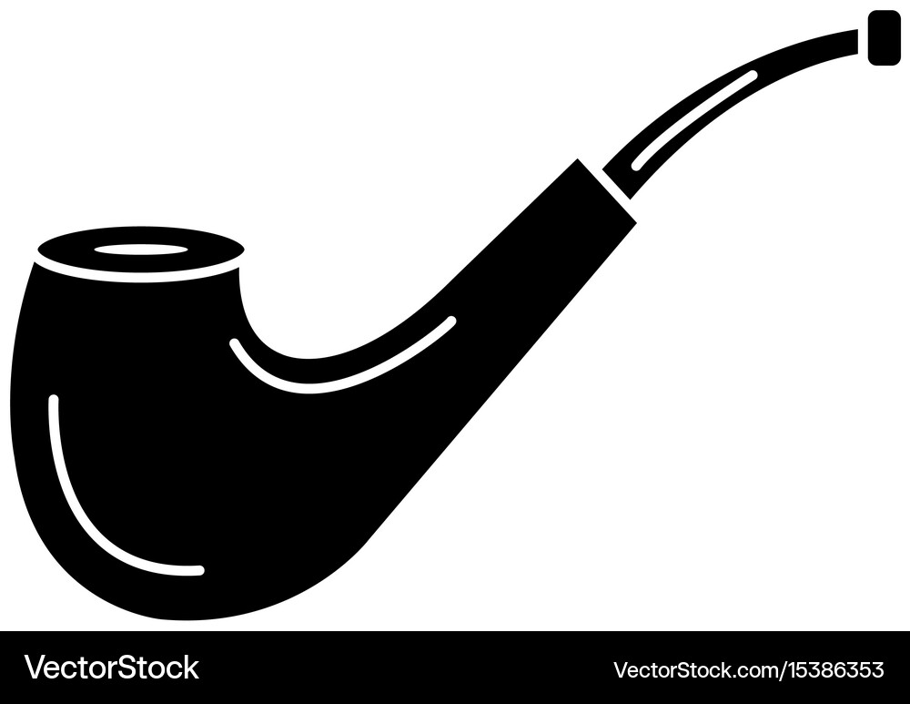 Wooden pipe isolated icon Royalty Free Vector Image