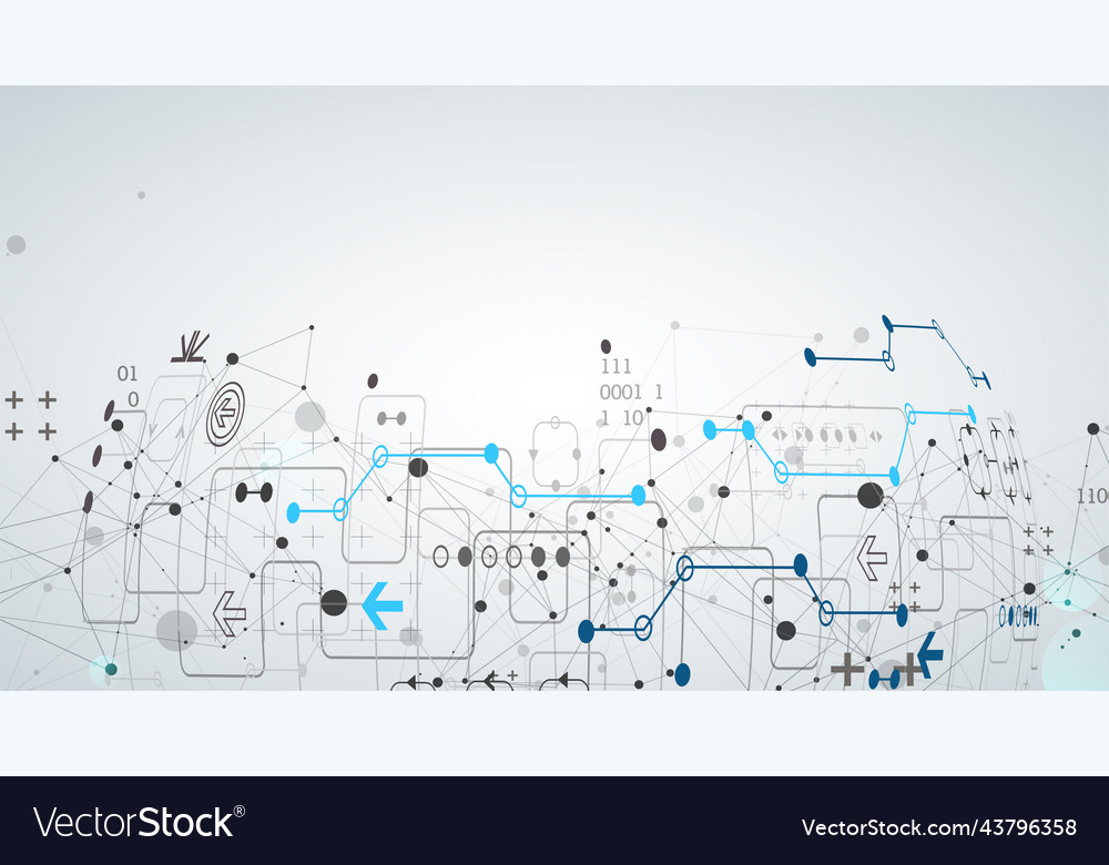 Abstract technology concept with plexus effect Vector Image Abstract technology concept with plexus effect Vector Image