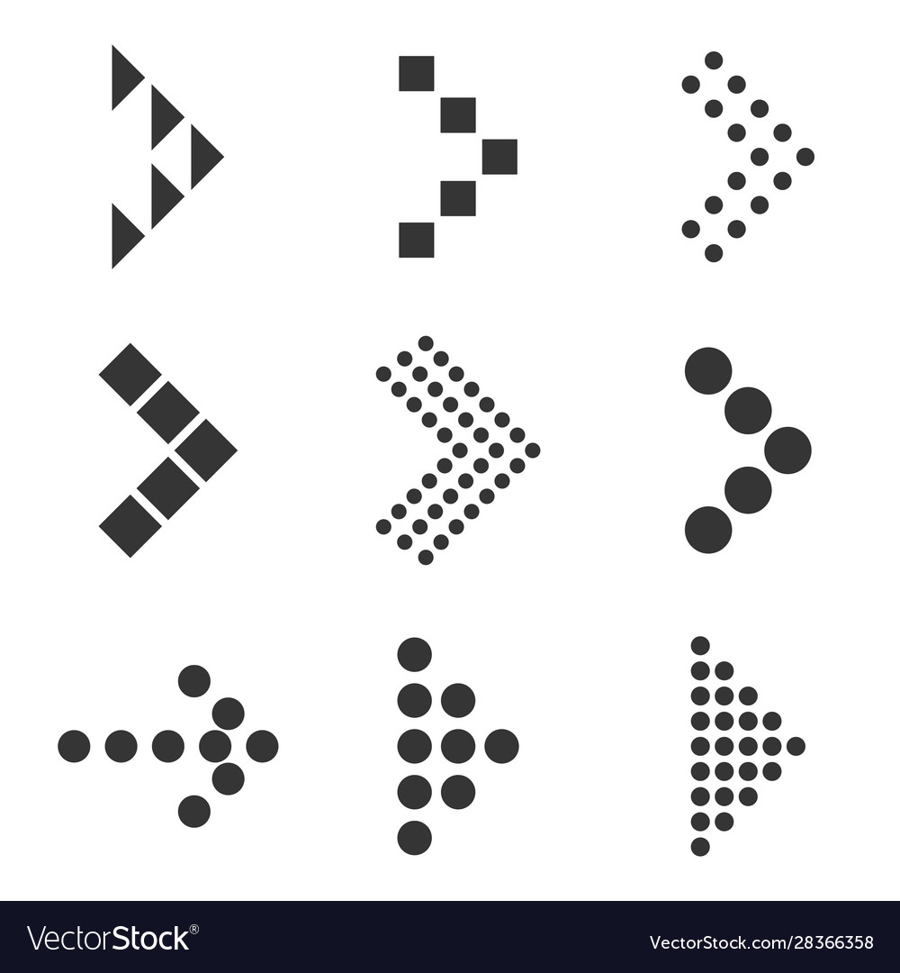 Arrows set Royalty Free Vector Image - VectorStock