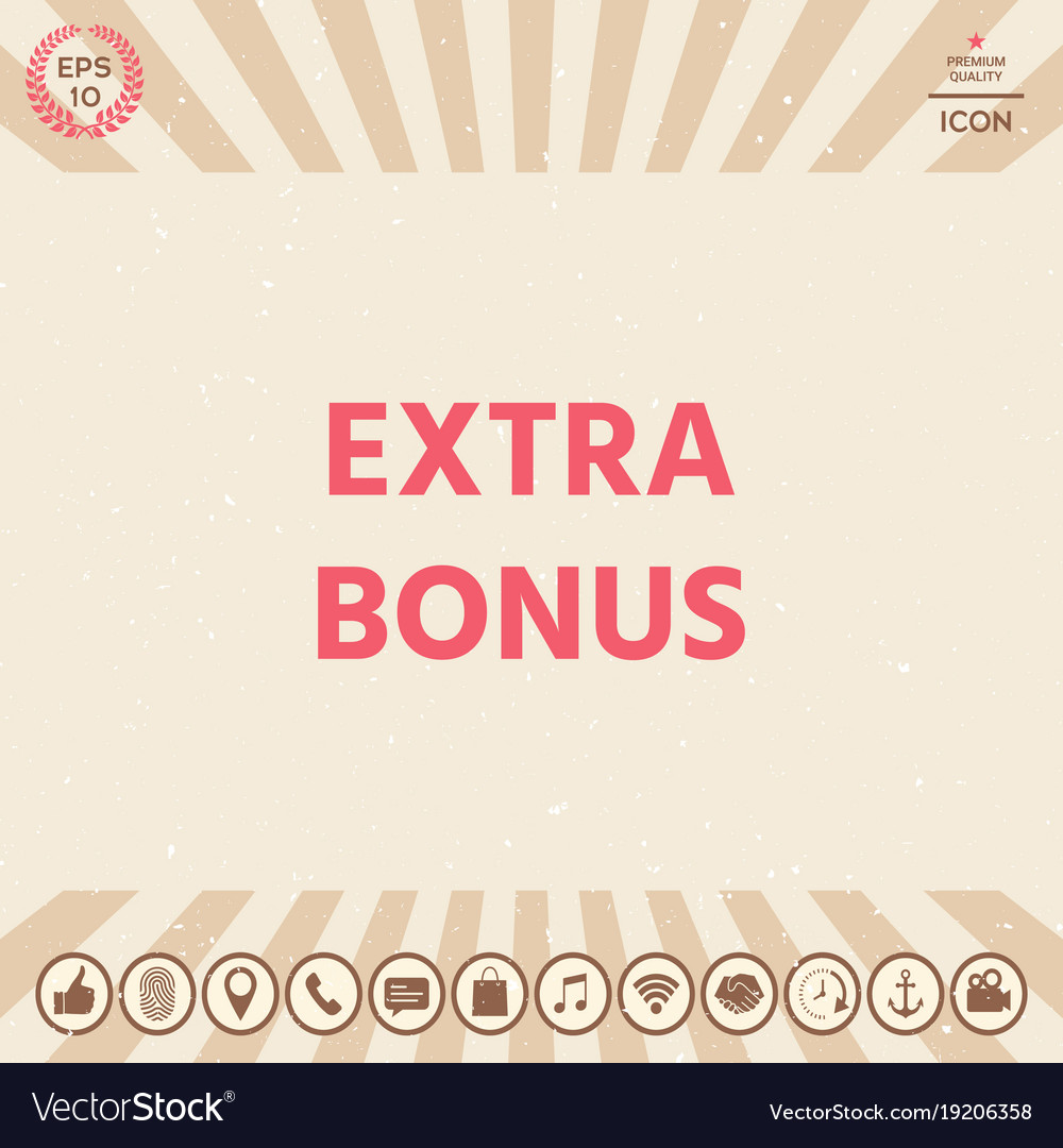 Extra bonus - button Royalty Free Vector Image