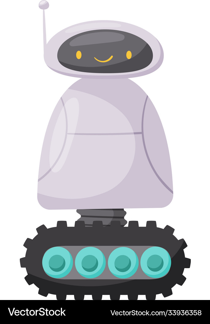 Funny standing humanoid or robot with antenna Vector Image