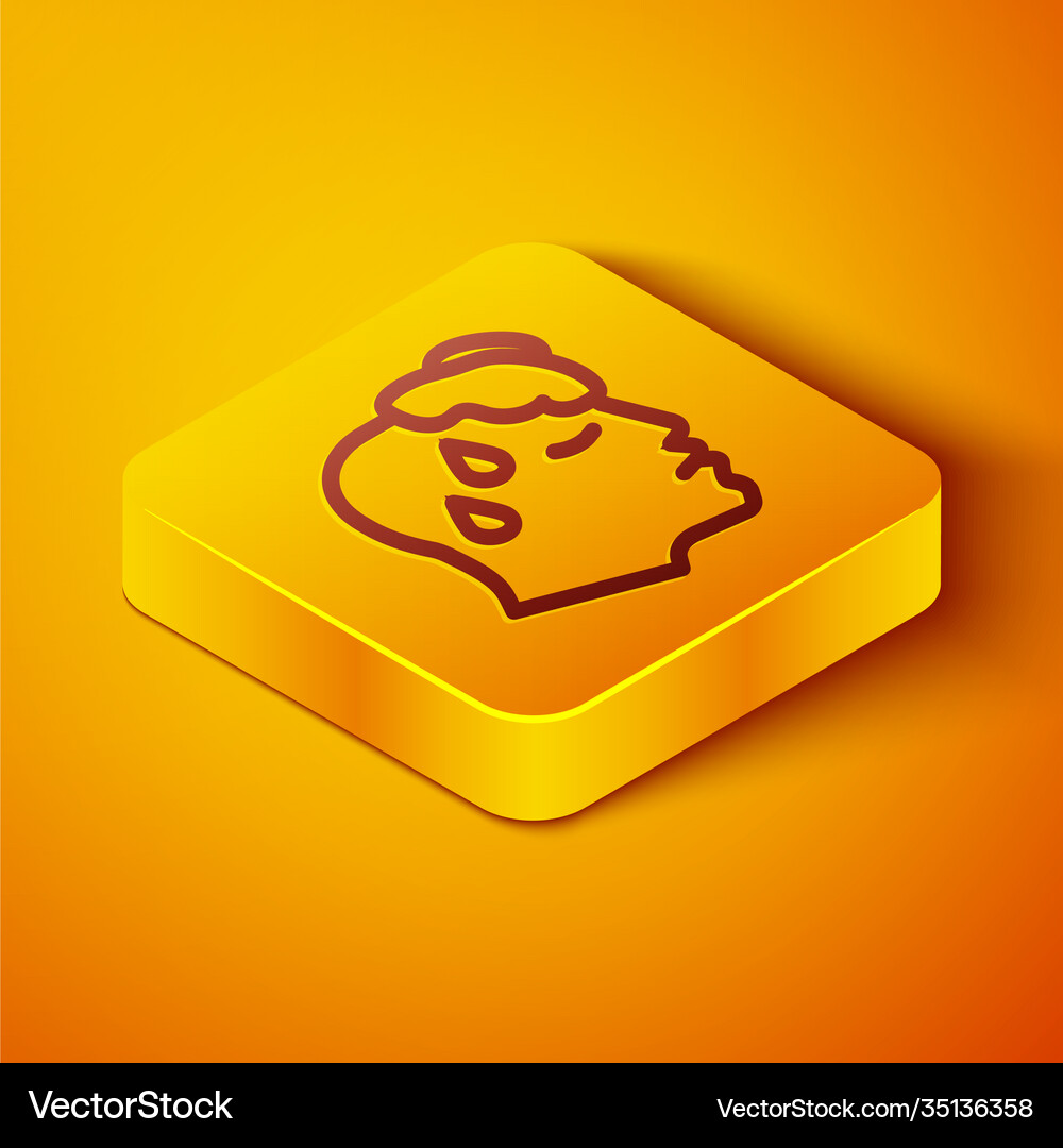 Isometric line high human body temperature or get Vector Image