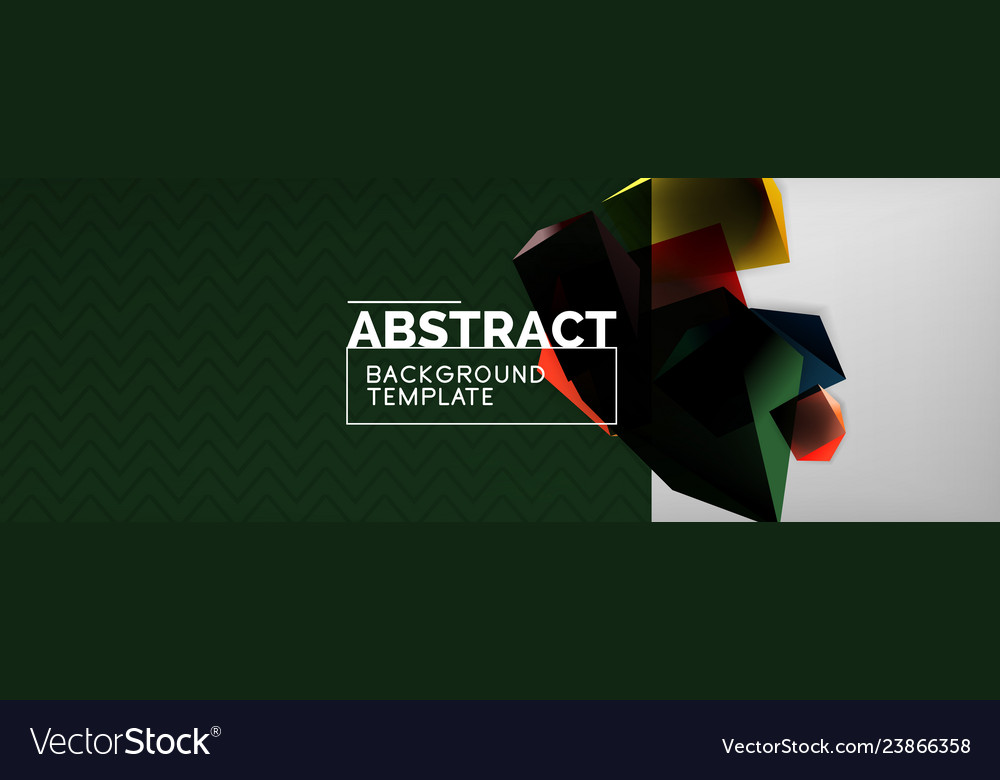 Triangular 3d geometric shapes composition Vector Image