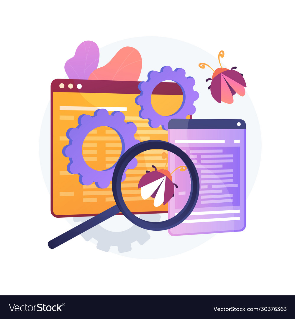 Debugging firewall concept metaphor Royalty Free Vector