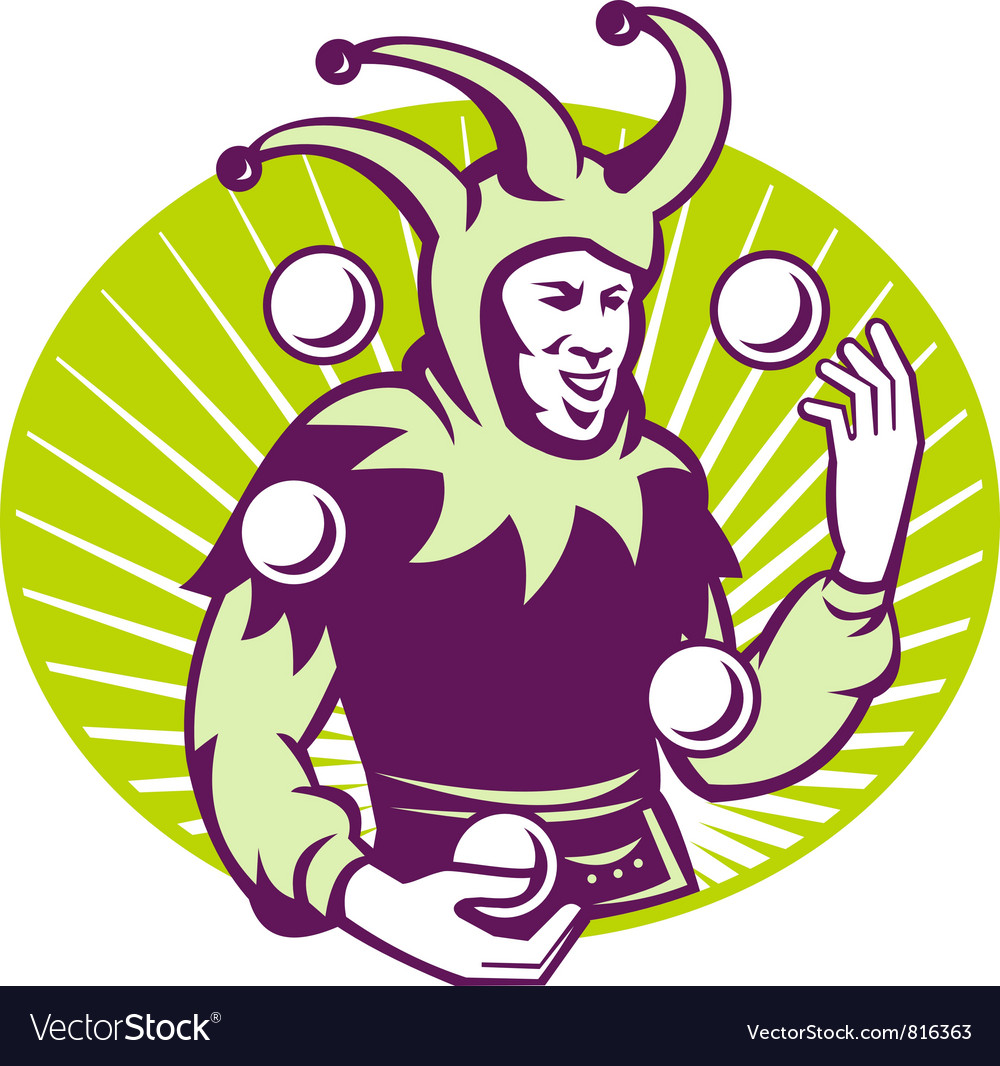 Jester Juggler Royalty Free Vector Image - VectorStock