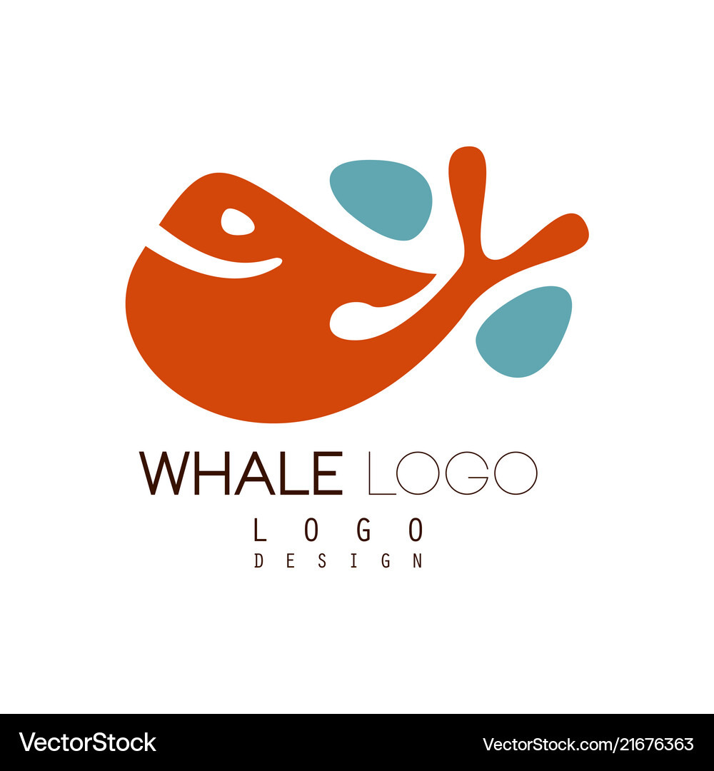 Whale logo design creative badge can be used Vector Image