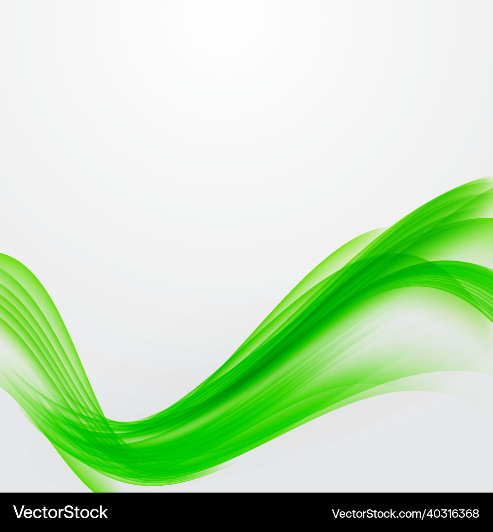 Abstract green wave background Royalty Free Vector Image