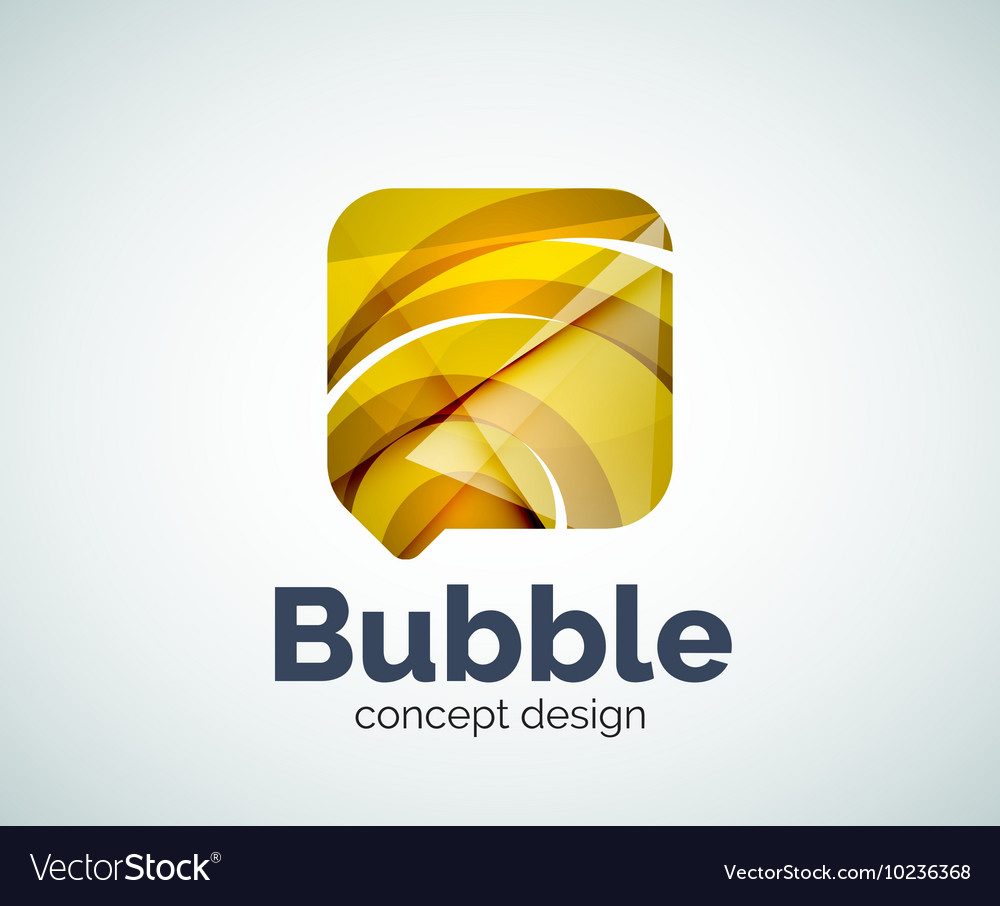 Bubble logo template Royalty Free Vector Image