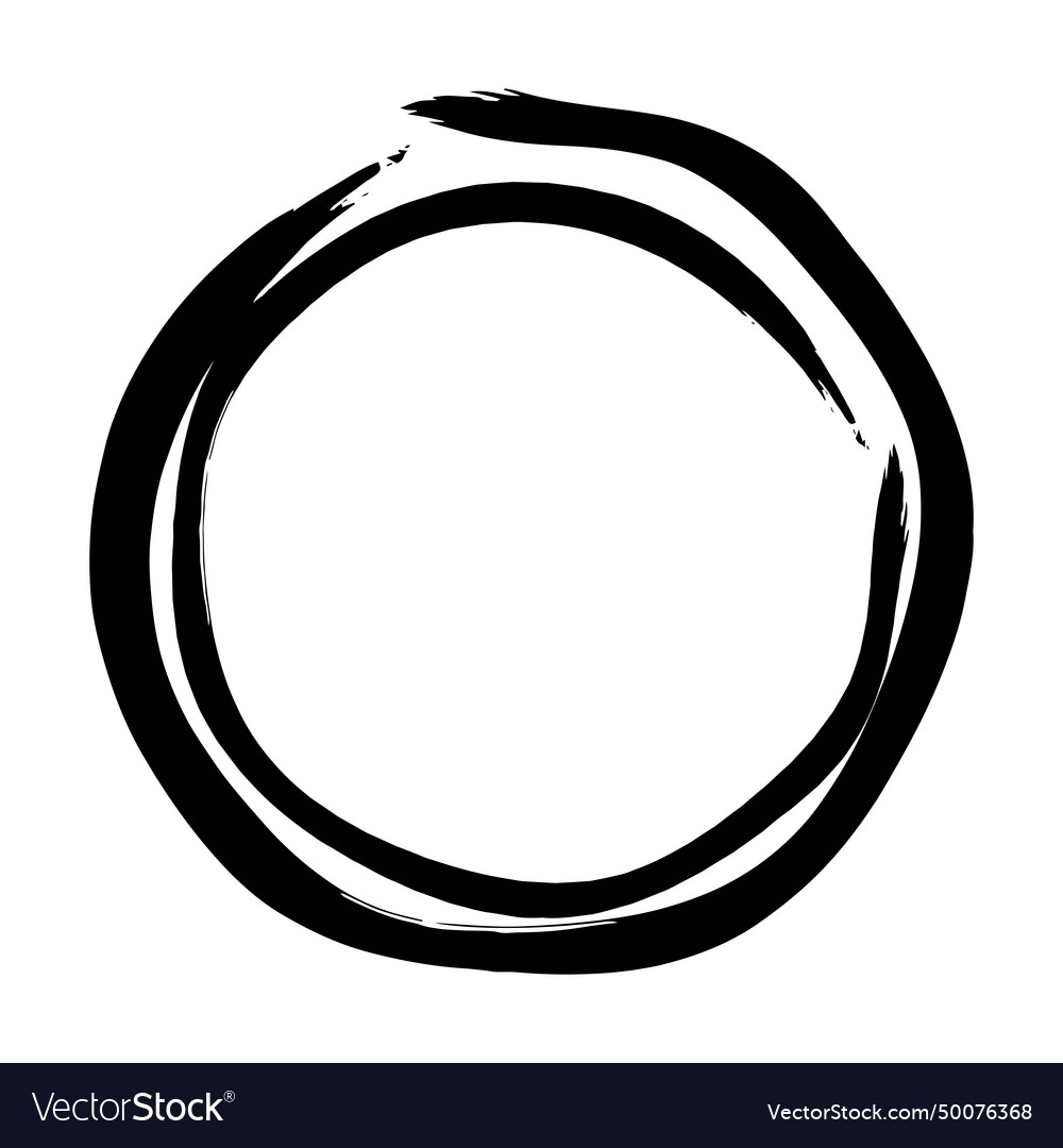 Circle frame border grunge background shape Vector Image