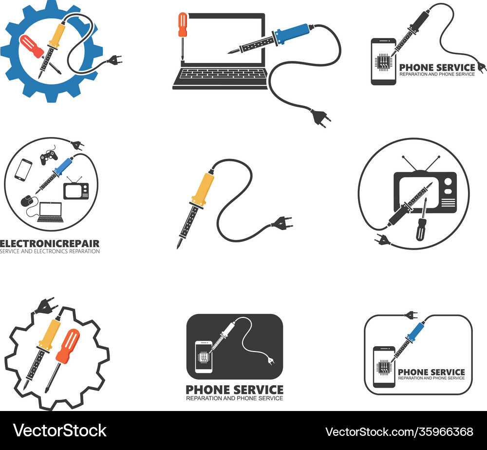 Electronic service and repair icon design Vector Image