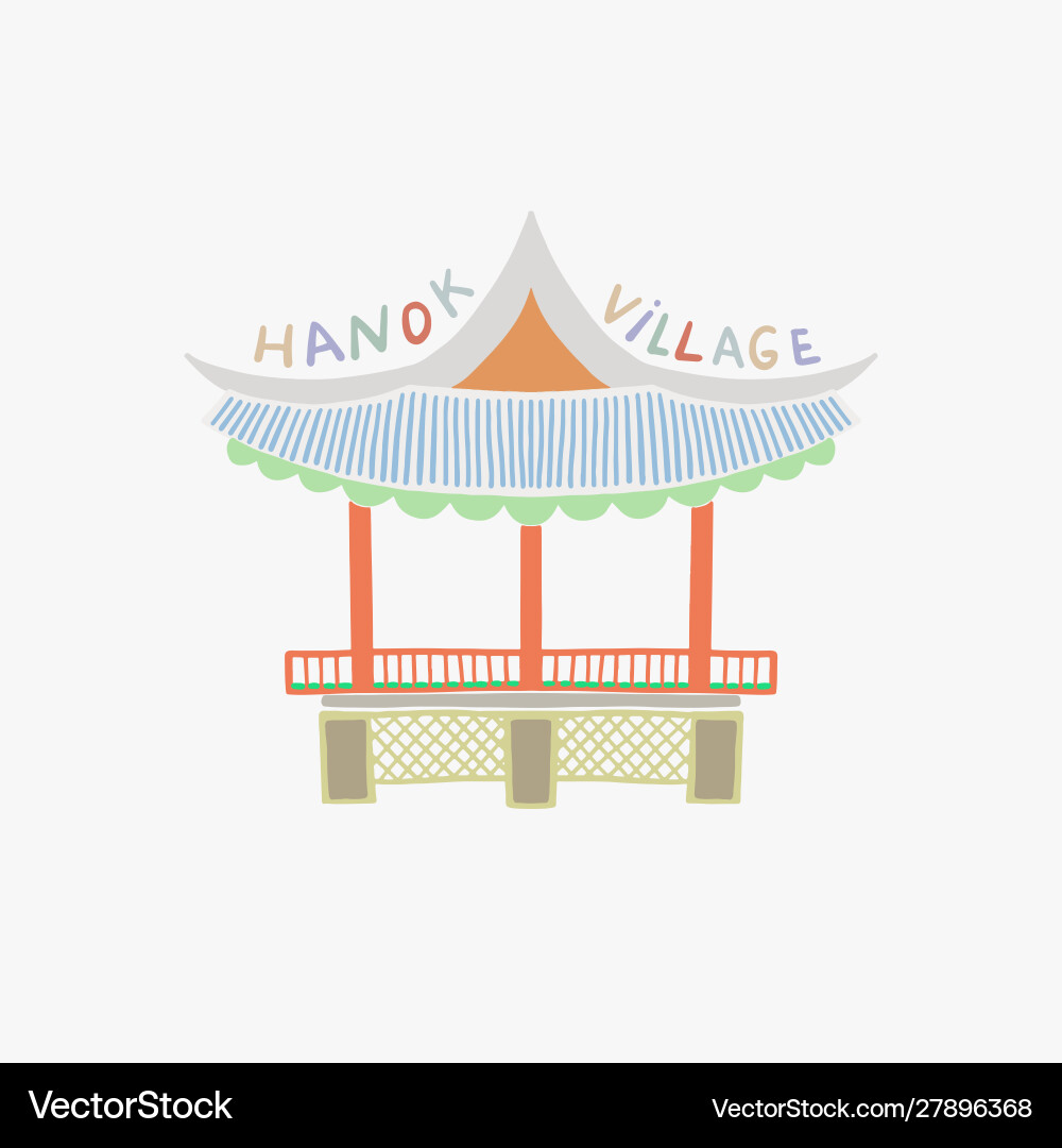 Namsangol hanok village Royalty Free Vector Image