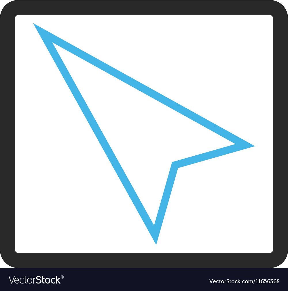 Pointer left up framed icon Royalty Free Vector Image