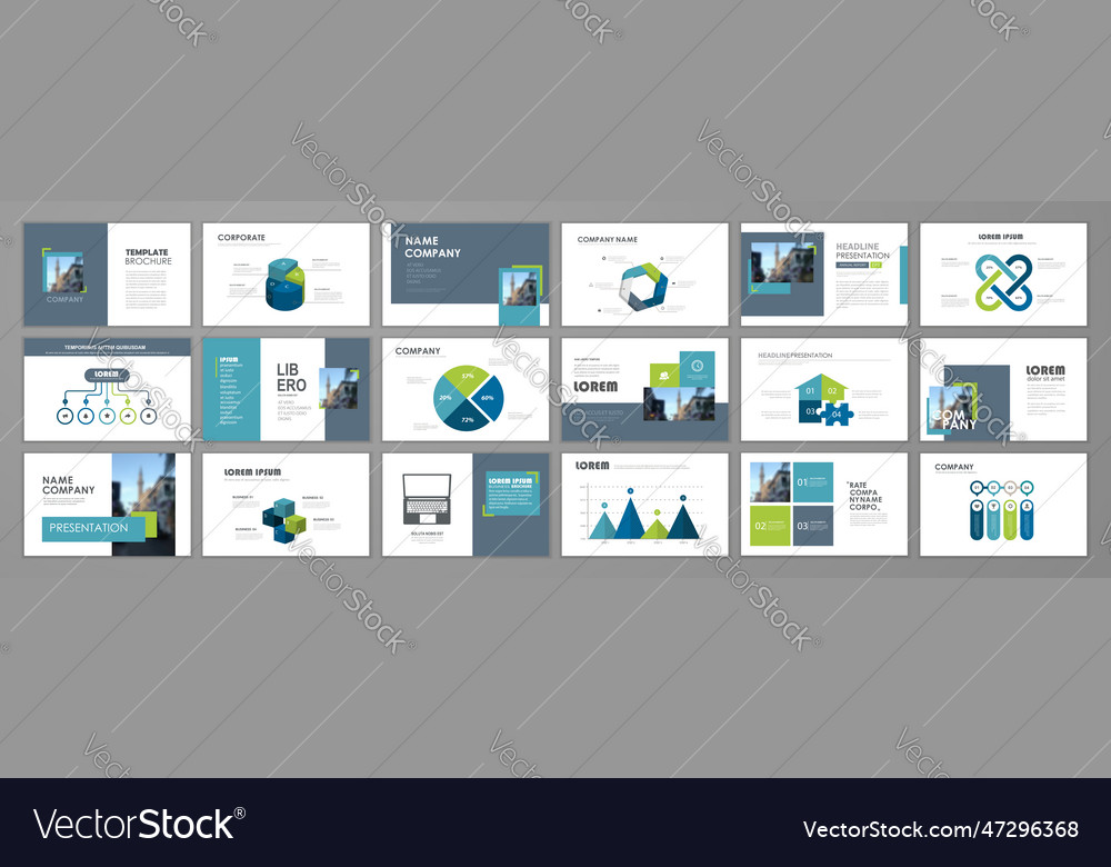 Presentation slide layout Royalty Free Vector Image