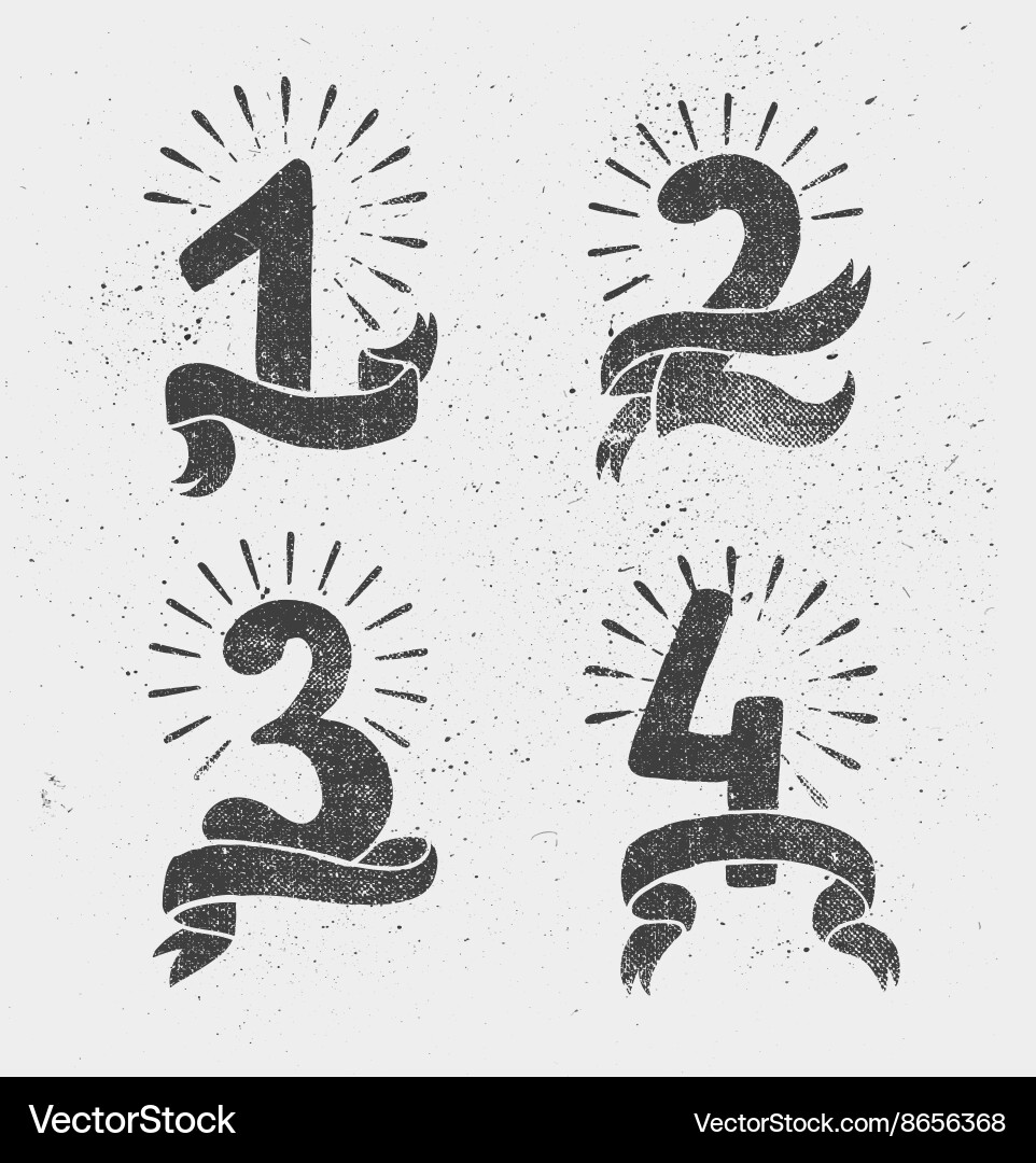 Set of anniversary numbers design Royalty Free Vector Image