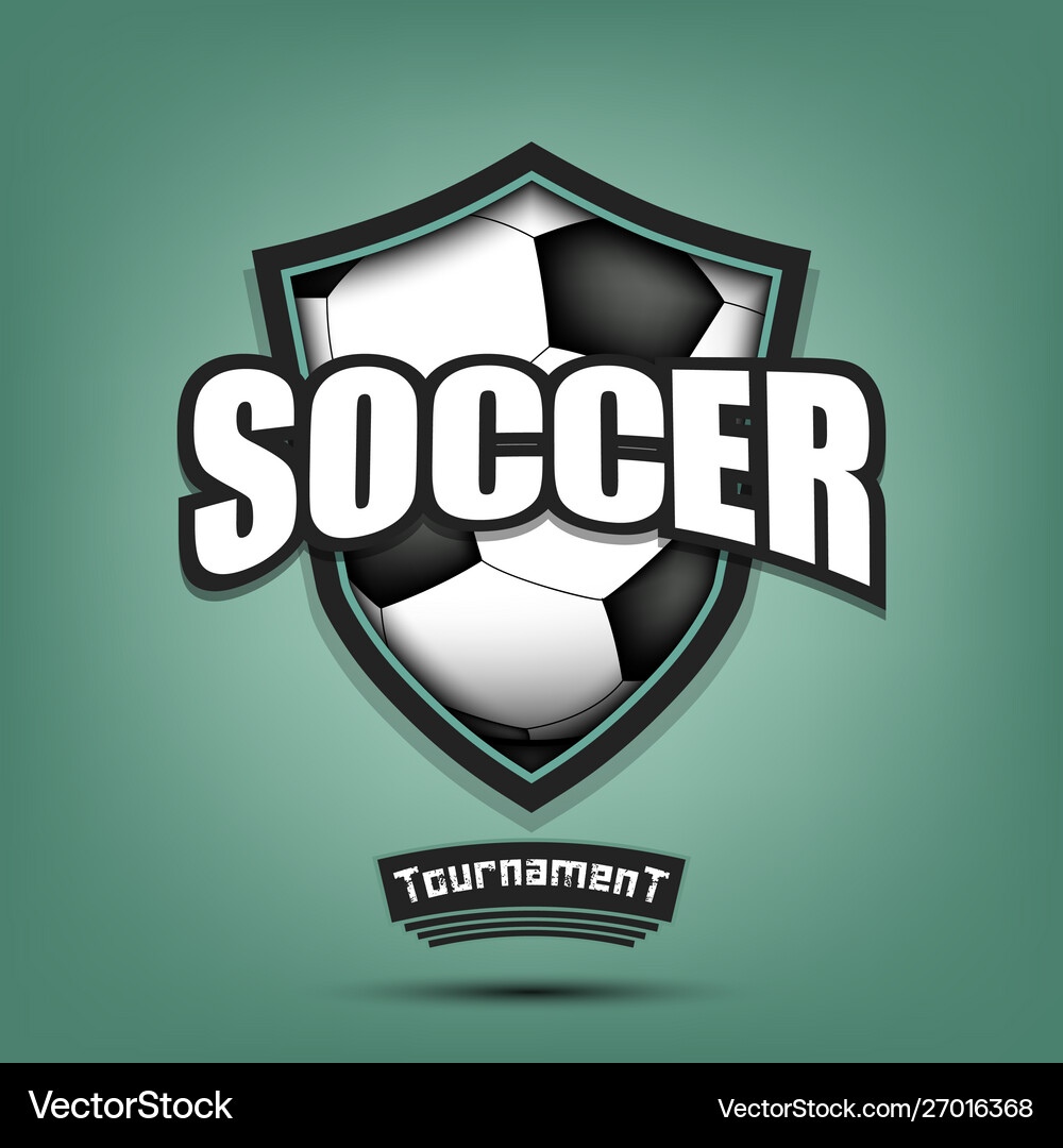 Soccer logo design template Royalty Free Vector Image