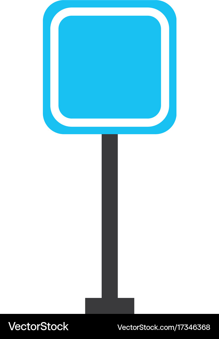 Square signal traffic caution way street Vector Image