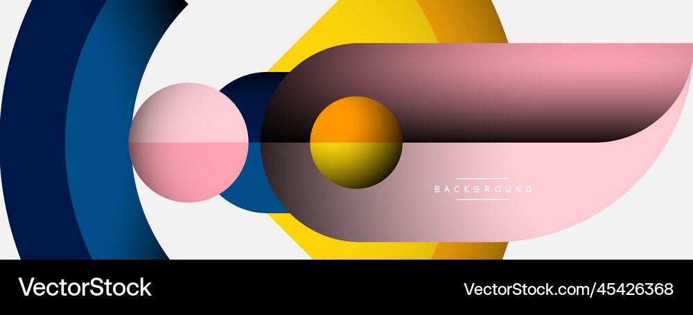 Trendy shapes color minimal design composition Vector Image