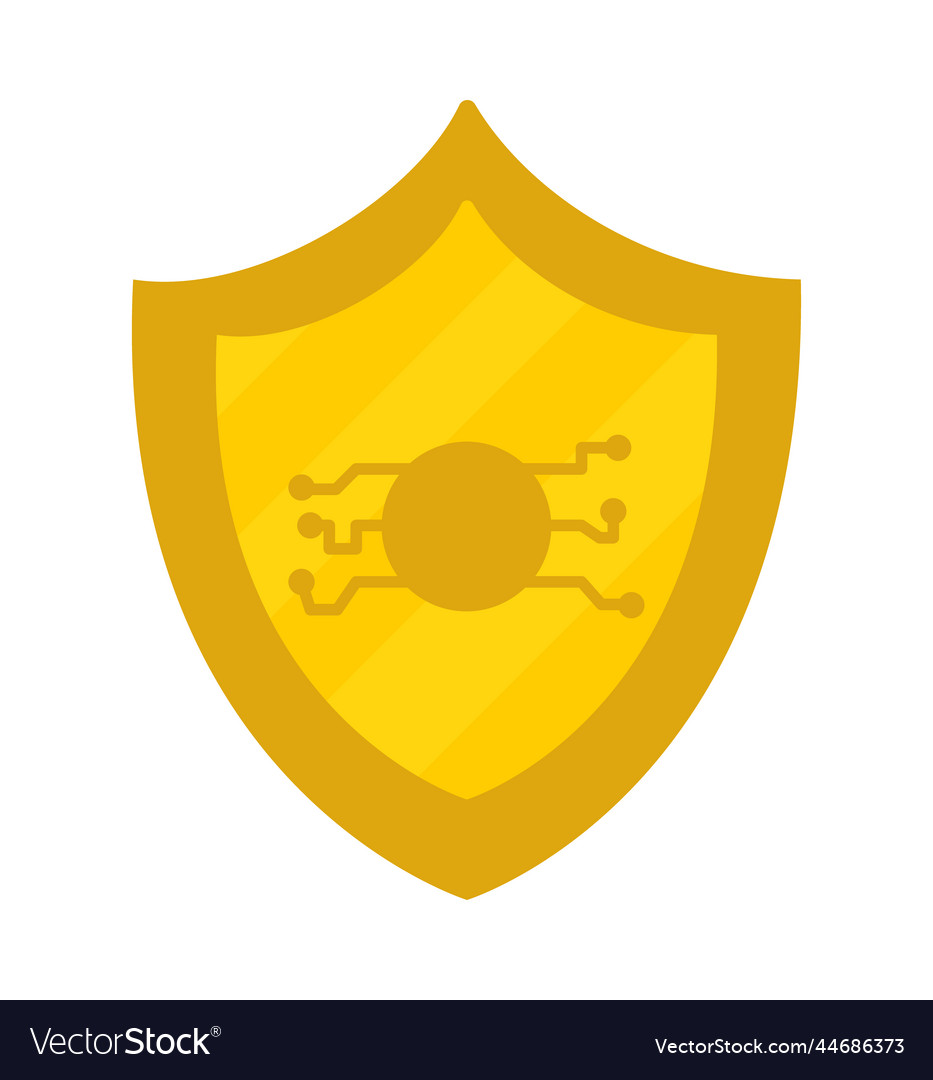 Blockchain security shield Royalty Free Vector Image
