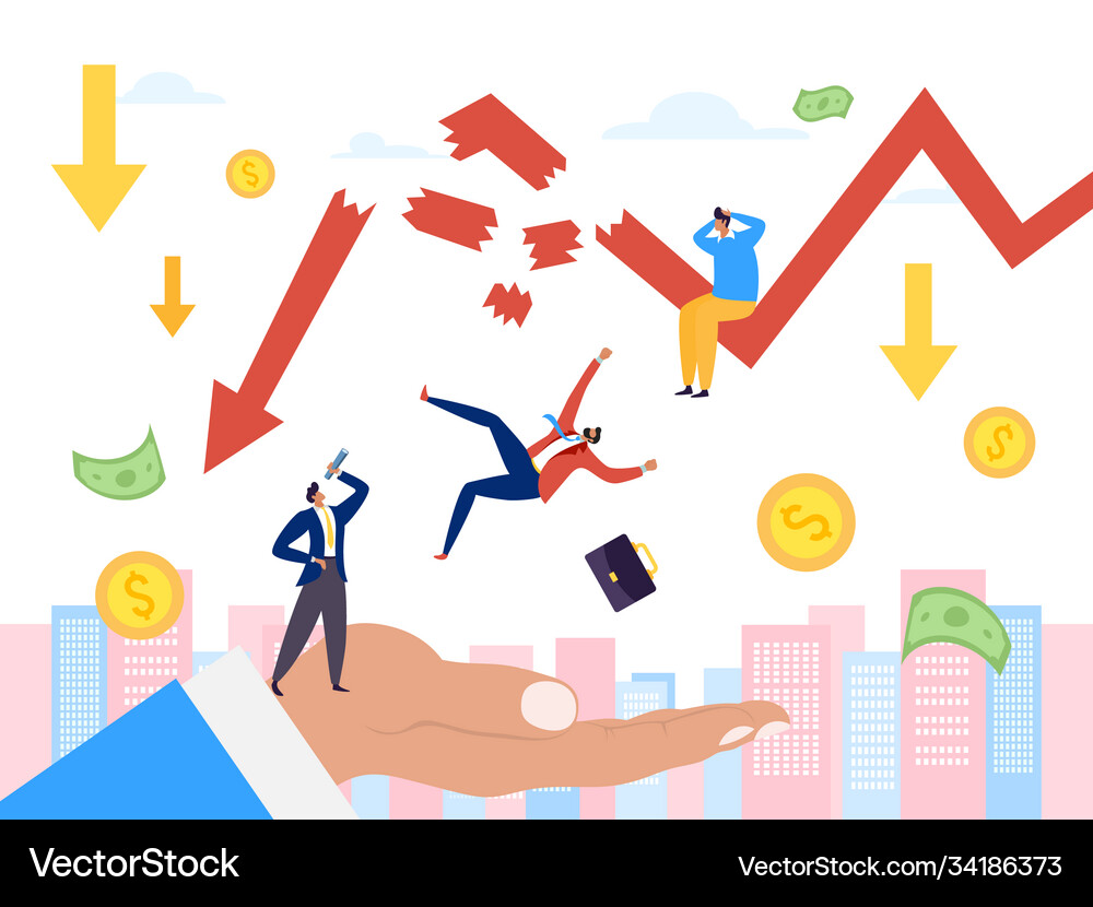Economic Crisis & Bankruptcy Royalty Free Vector Image