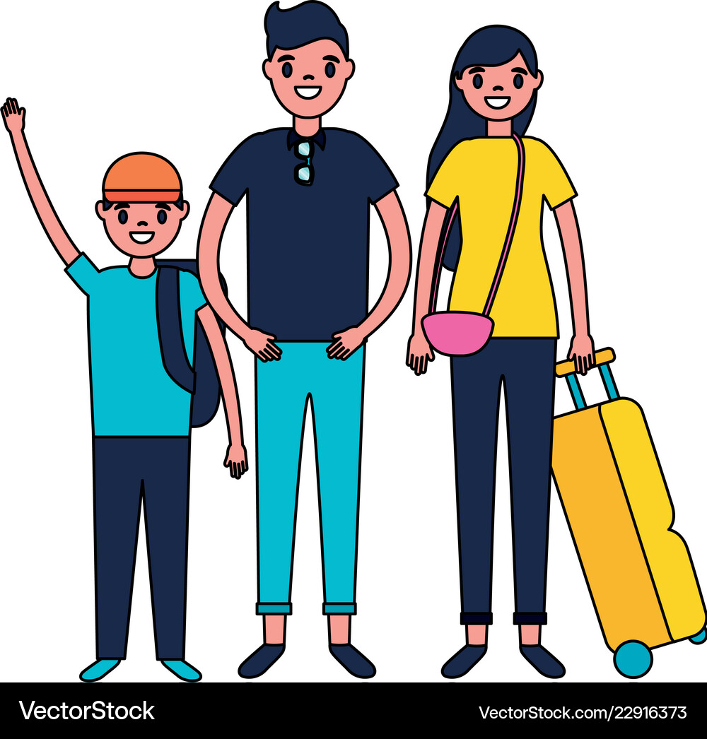 Family vacations travel Royalty Free Vector Image