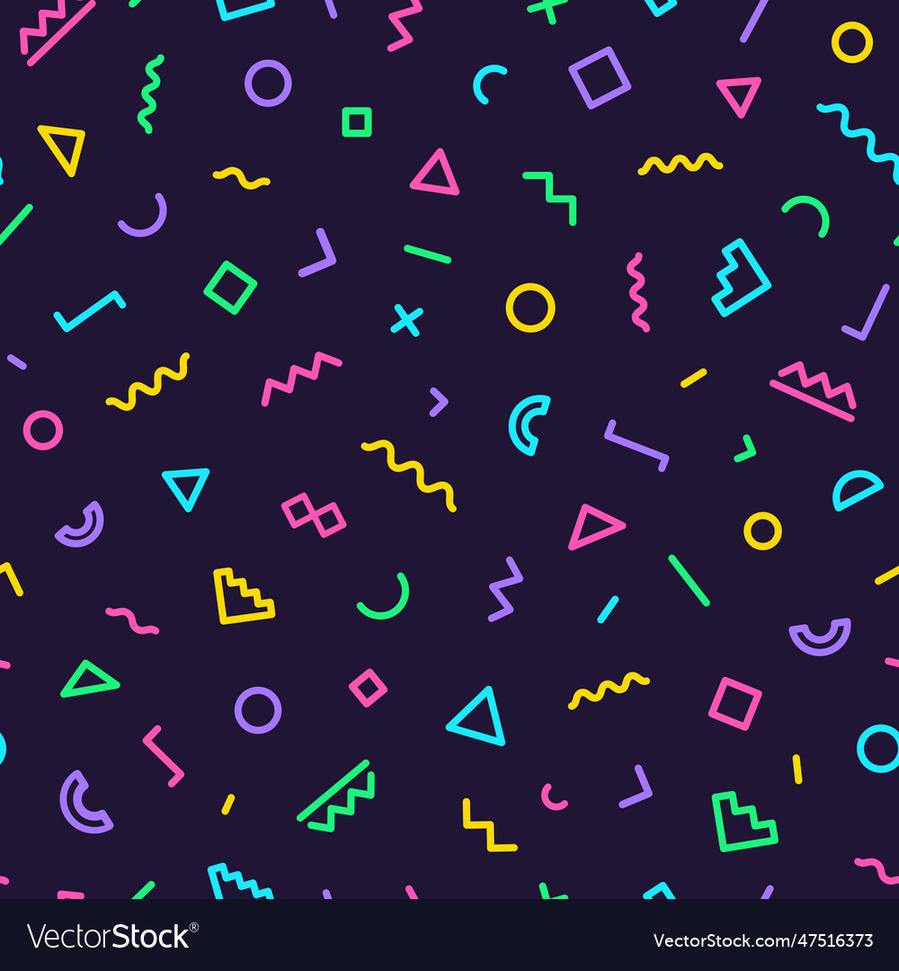Memphis Pattern - Bold & Bright Royalty Free Vector