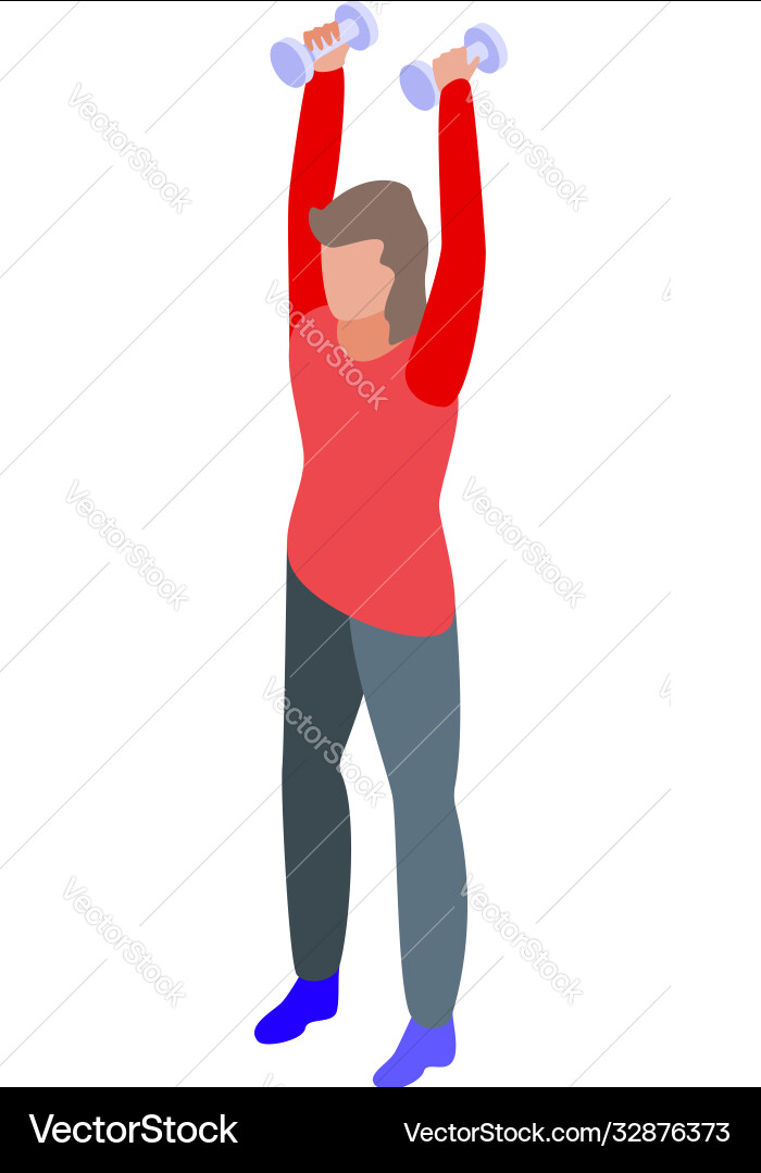 Morning exercise habit icon isometric style Vector Image