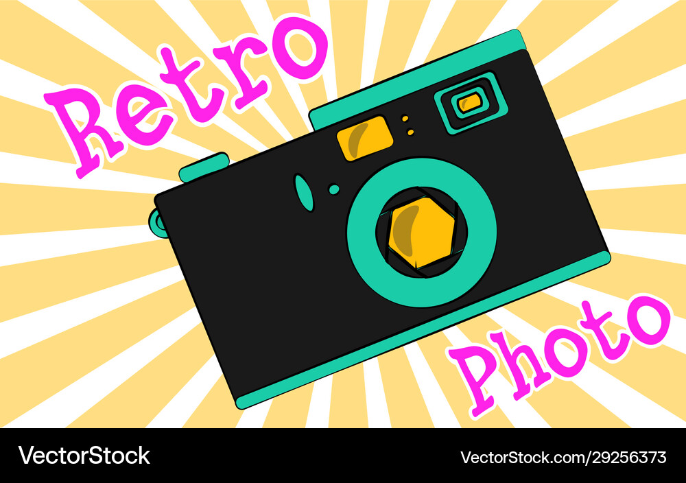 Old vintage retro hipster antique camera Vector Image