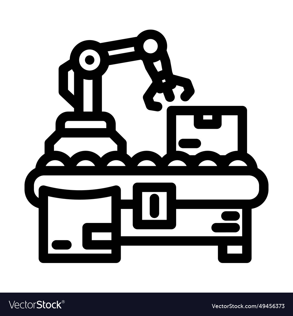 Parcel sorting autonomous delivery line icon Vector Image Parcel sorting autonomous delivery line icon Vector Image