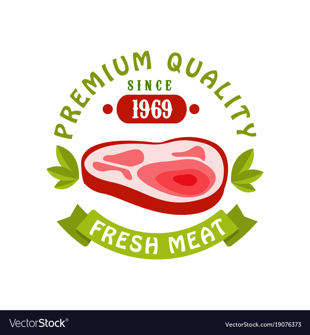 Premium quality since 1969 fresh meat logo Vector Image Premium quality since 1969 fresh meat logo Vector Image