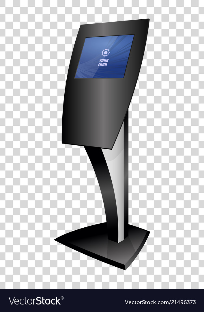 Promotional interactive information kiosk Vector Image