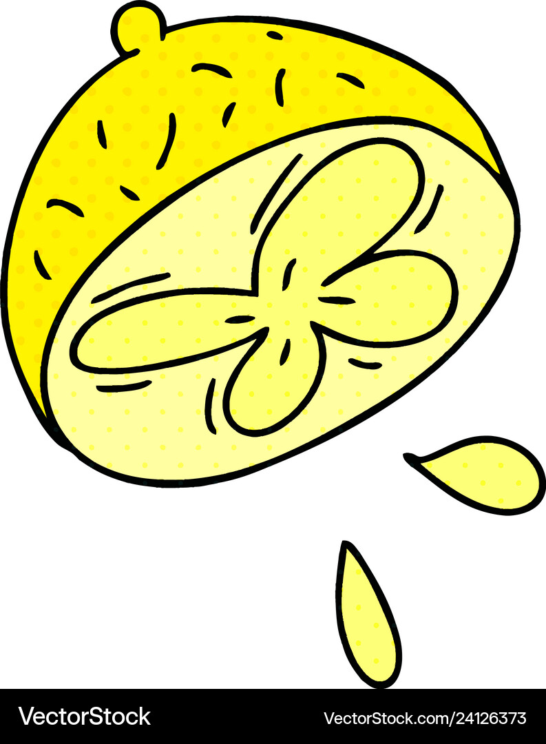 Quirky comic book style cartoon lemon Royalty Free Vector