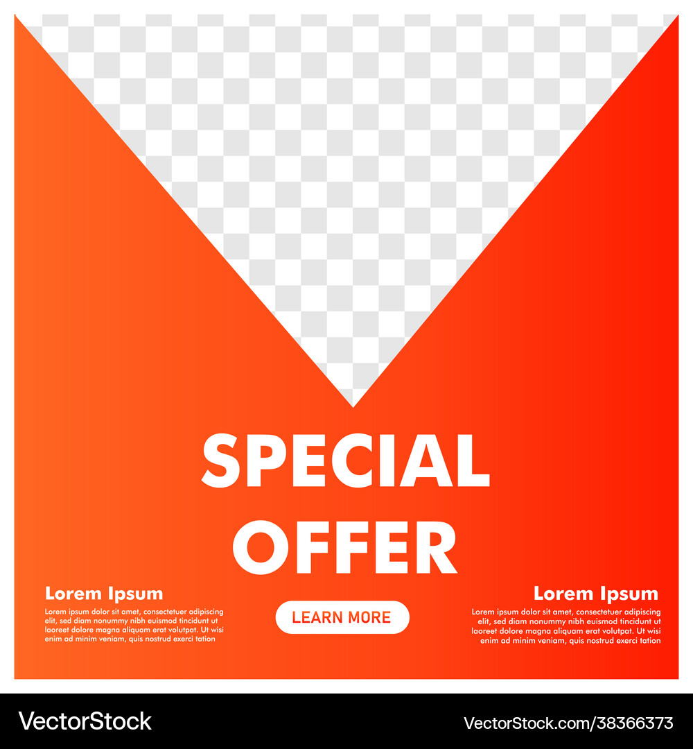 Social media post design promotion banner ready Vector Image