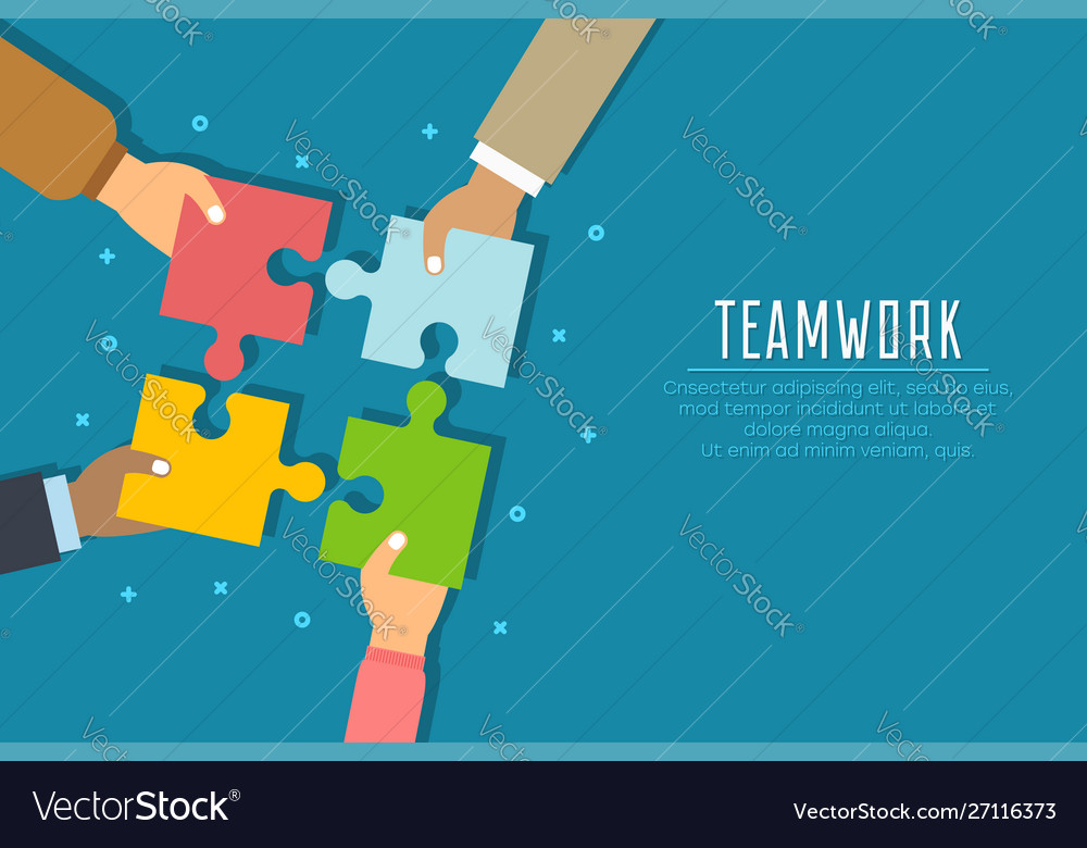 Teamwork concept Royalty Free Vector Image - VectorStock