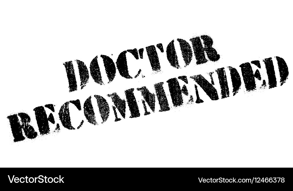 Doctor recommended rubber stamp Royalty Free Vector Image