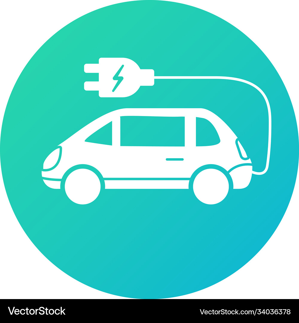 Electric car iconeco concept vehicleside view Vector Image