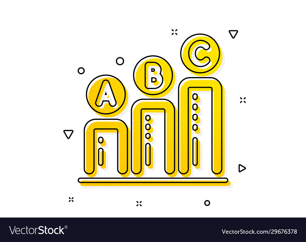 Graph icon column chart sign Royalty Free Vector Image