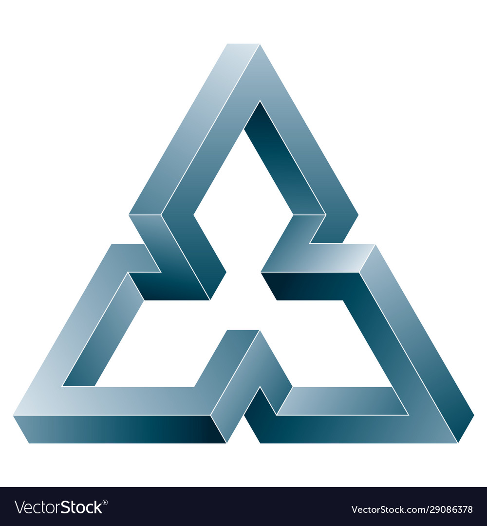 Impossible triangular icon Royalty Free Vector Image