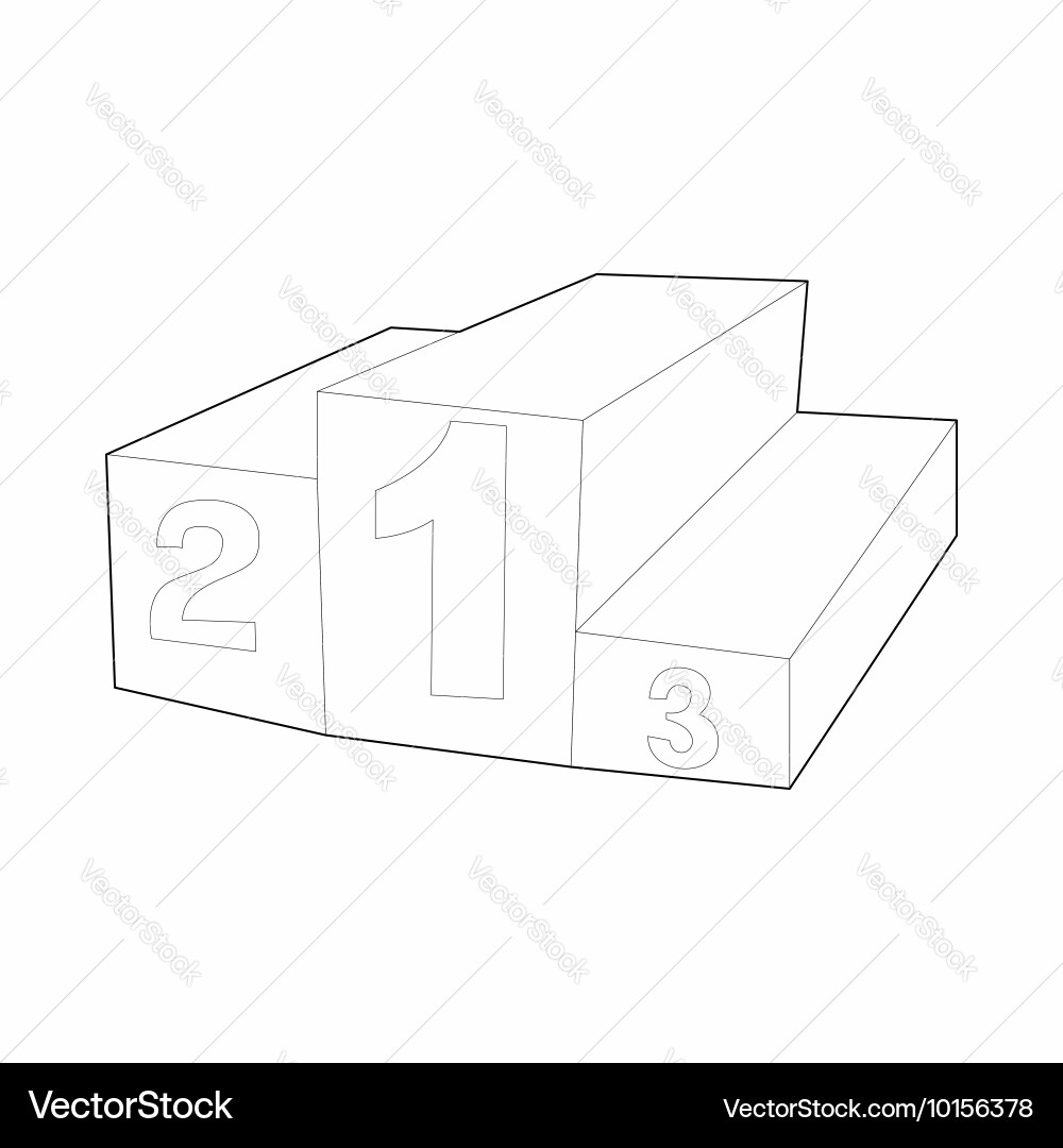 Prize podium icon outline style Royalty Free Vector Image