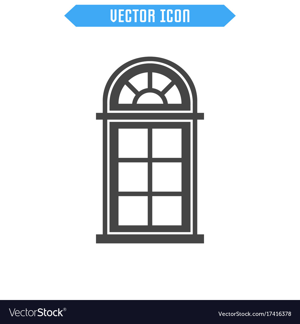 Window flat icon Royalty Free Vector Image - VectorStock
