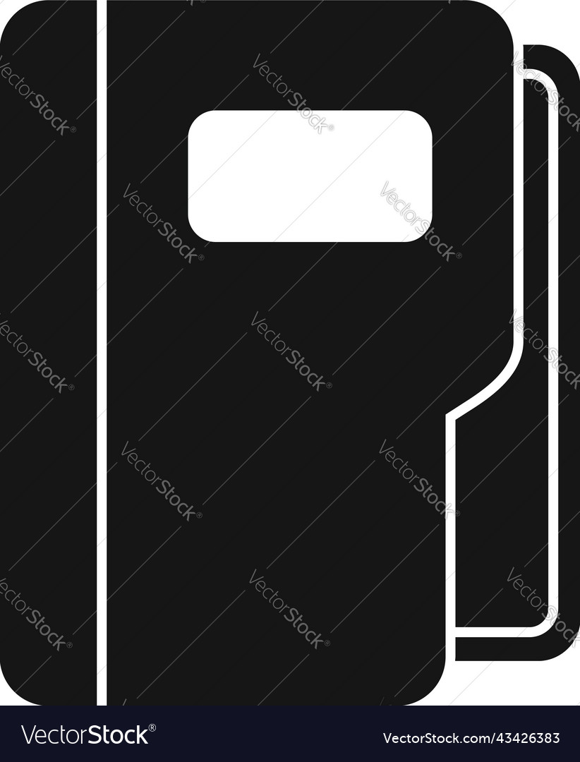 Folder Icon Simple Crm Database Royalty Free Vector Image