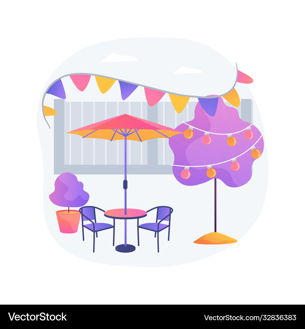 Garden party decoration abstract concept Vector Image