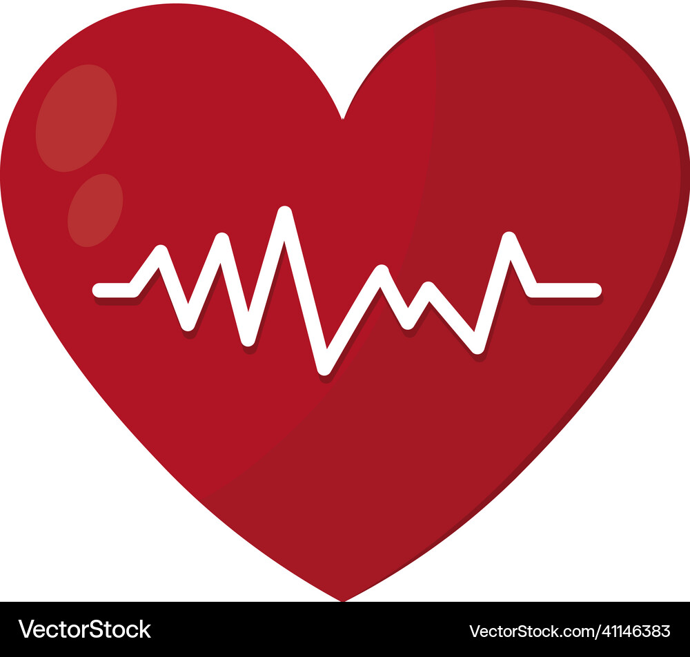 Healthy heartbeat icon Royalty Free Vector Image