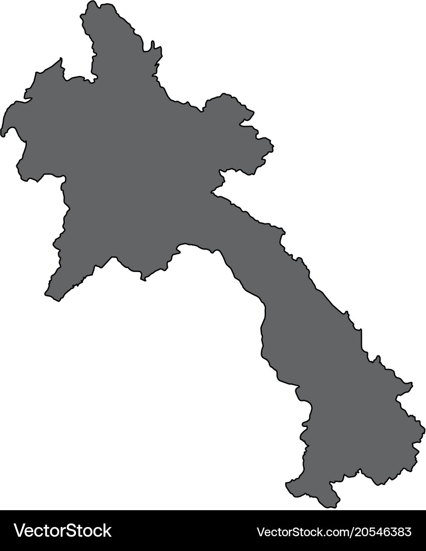 Map of laos Royalty Free Vector Image - VectorStock