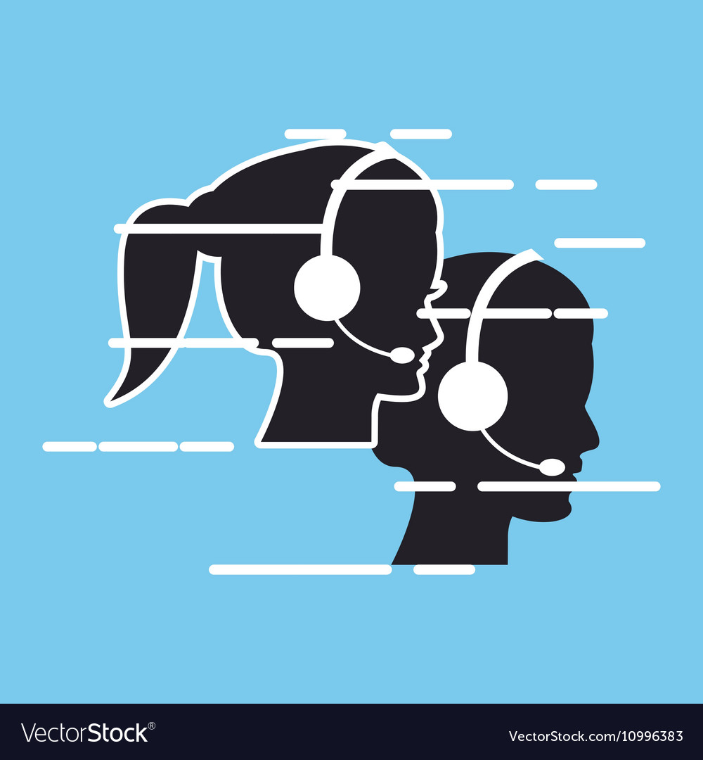 Online support or call center related icons image Vector Image