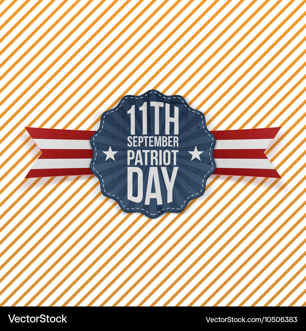 Patriot day 11th september emblem Royalty Free Vector Image