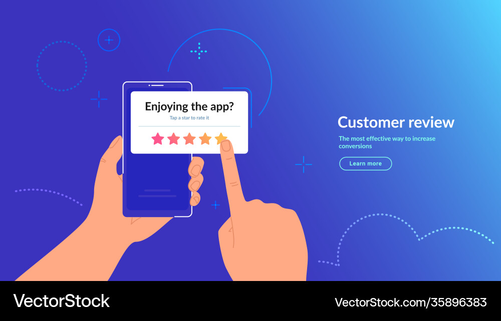 Rate our mobile app customer feedback and rating Vector Image