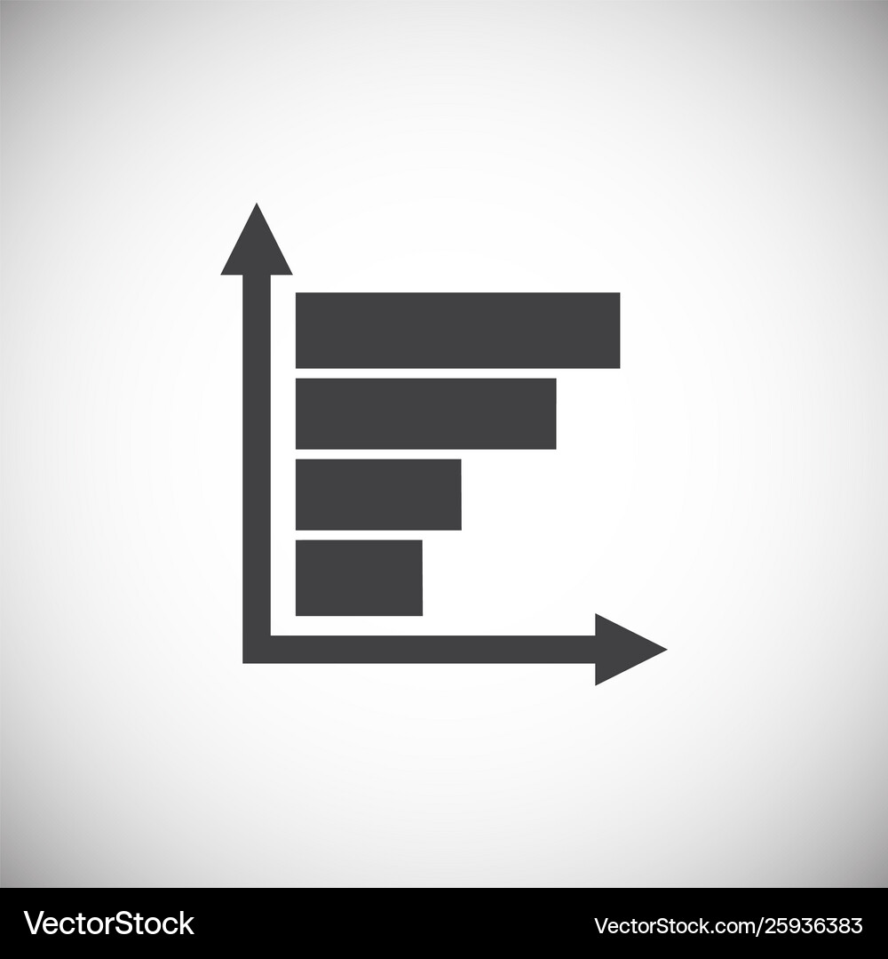 Up grow chart icon on background for graphic Vector Image