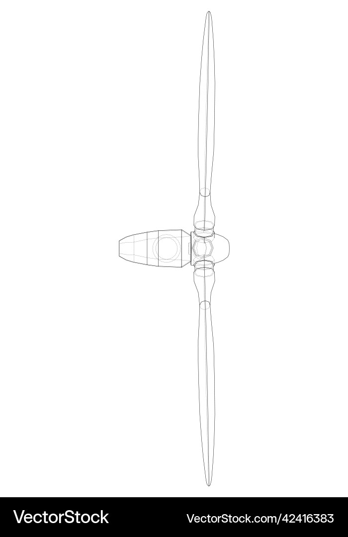 Wind turbine rendering of 3d Royalty Free Vector Image