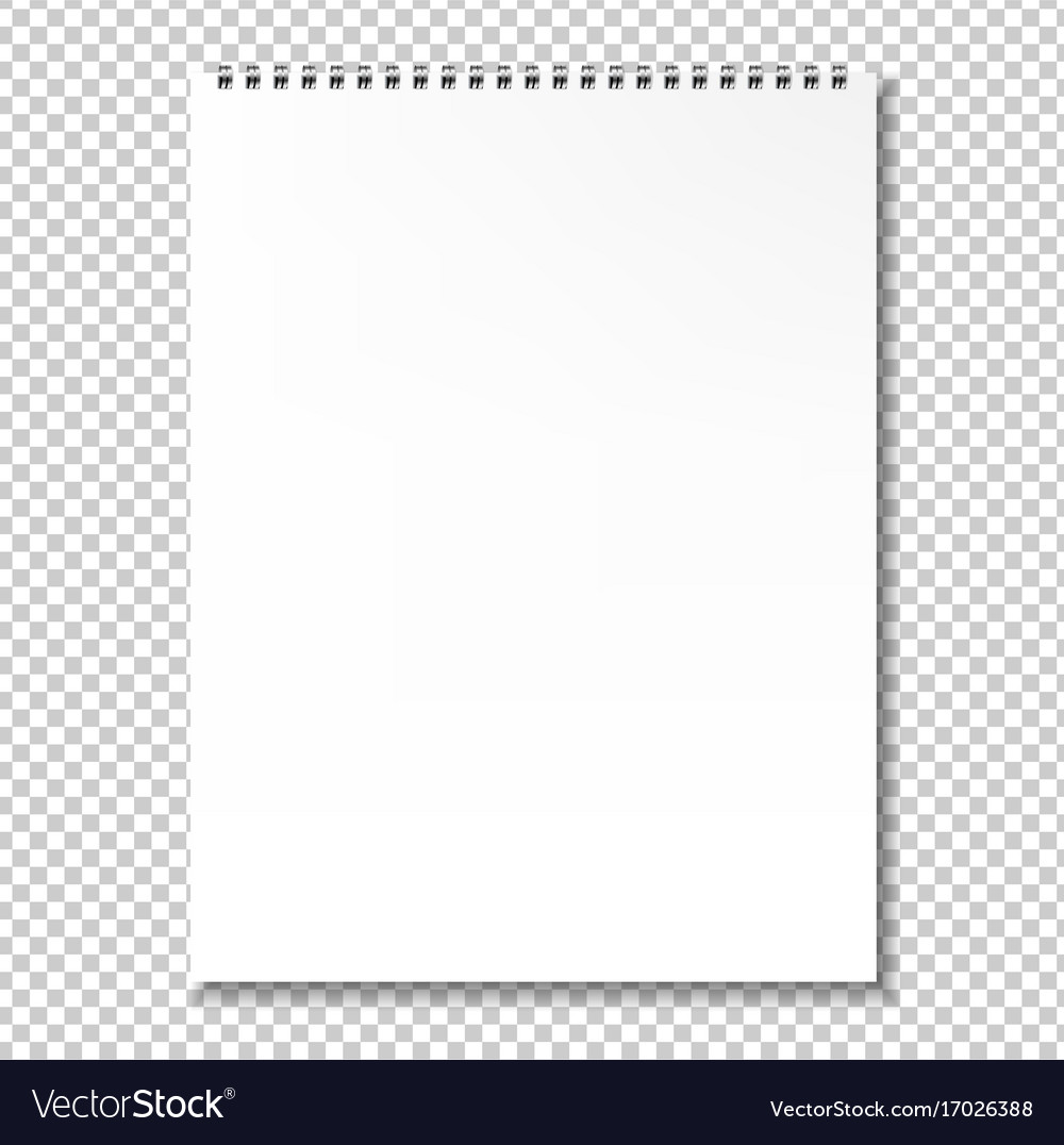 Blank notebook Royalty Free Vector Image - VectorStock