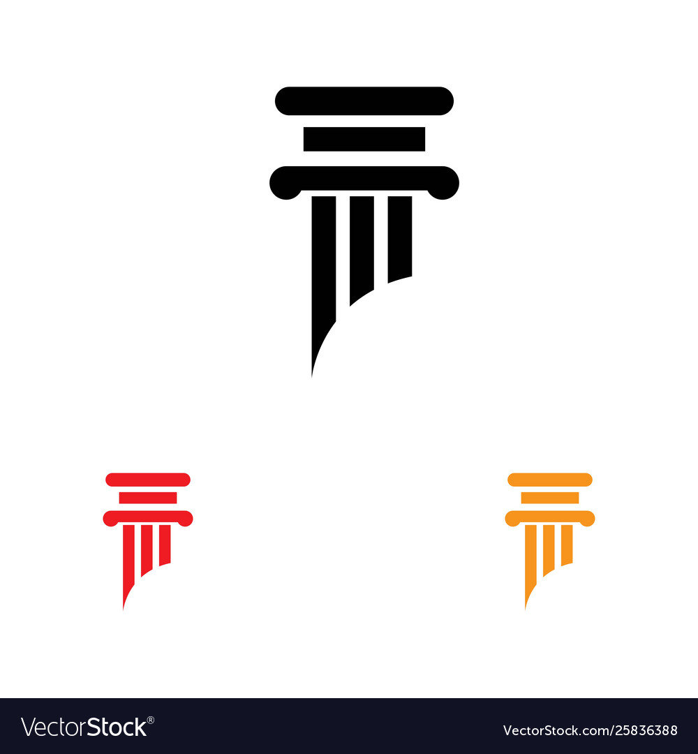 Column logo template Royalty Free Vector Image